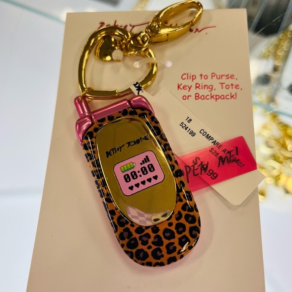 Betsey Johnson | Accessories | Authentic Betsey Johnson Key Chain Phone ...